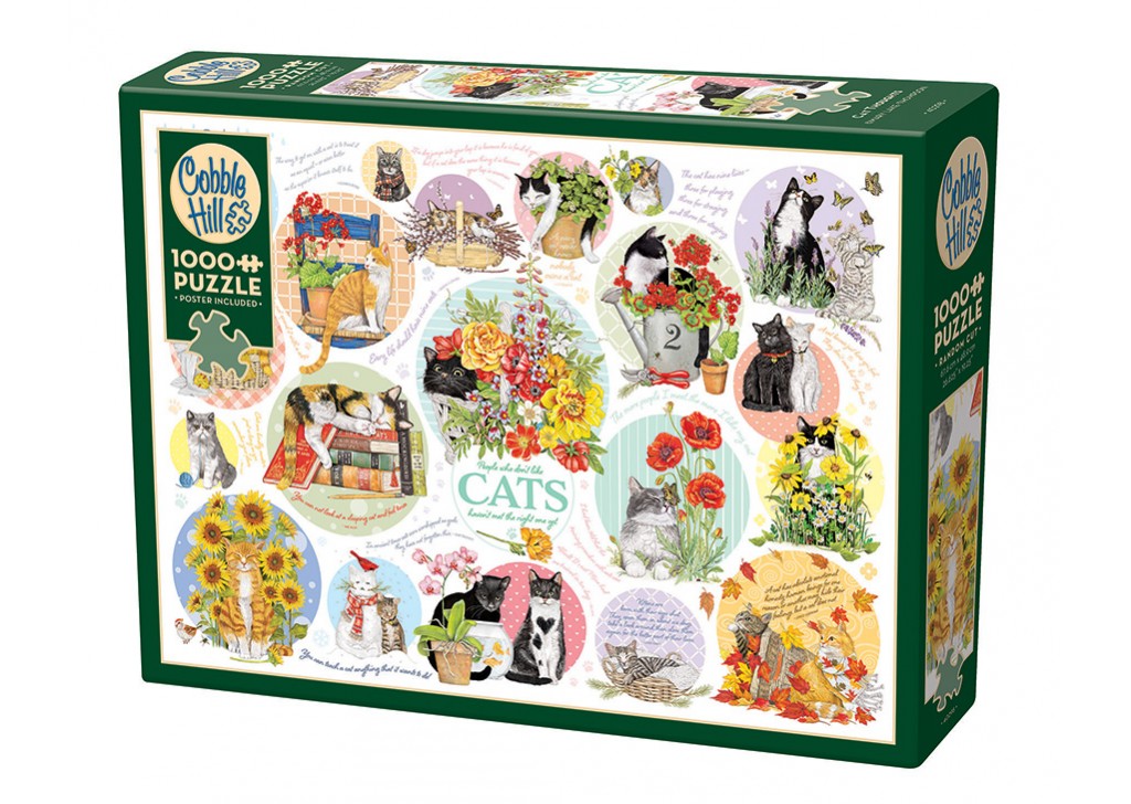 Puzzle Cobble Hill Rompecabezas de 1000 piezas Cat Thoughts