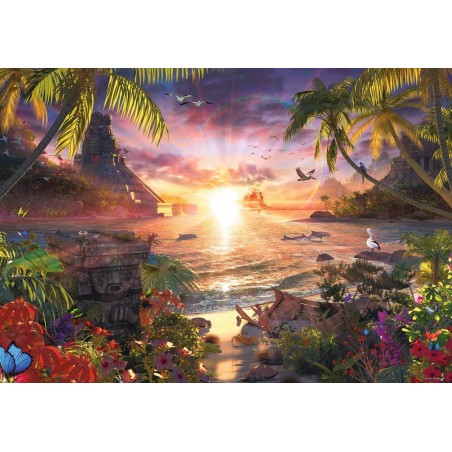 Puzzle Ravensburger Rompecabezas de 18000 Piezas Atardecer en el Paraíso.